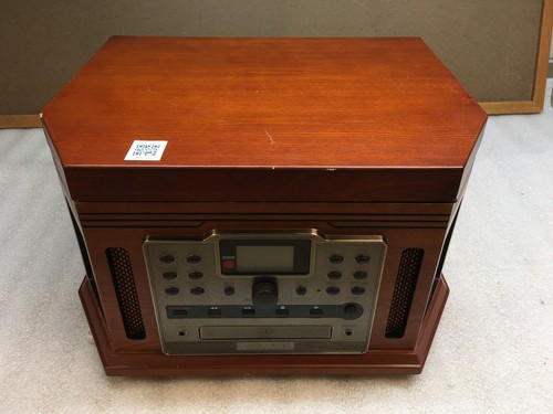 Crosley CR248 3-Speed Turntable Entertainment Center w/ Radio Tape Deck ...
