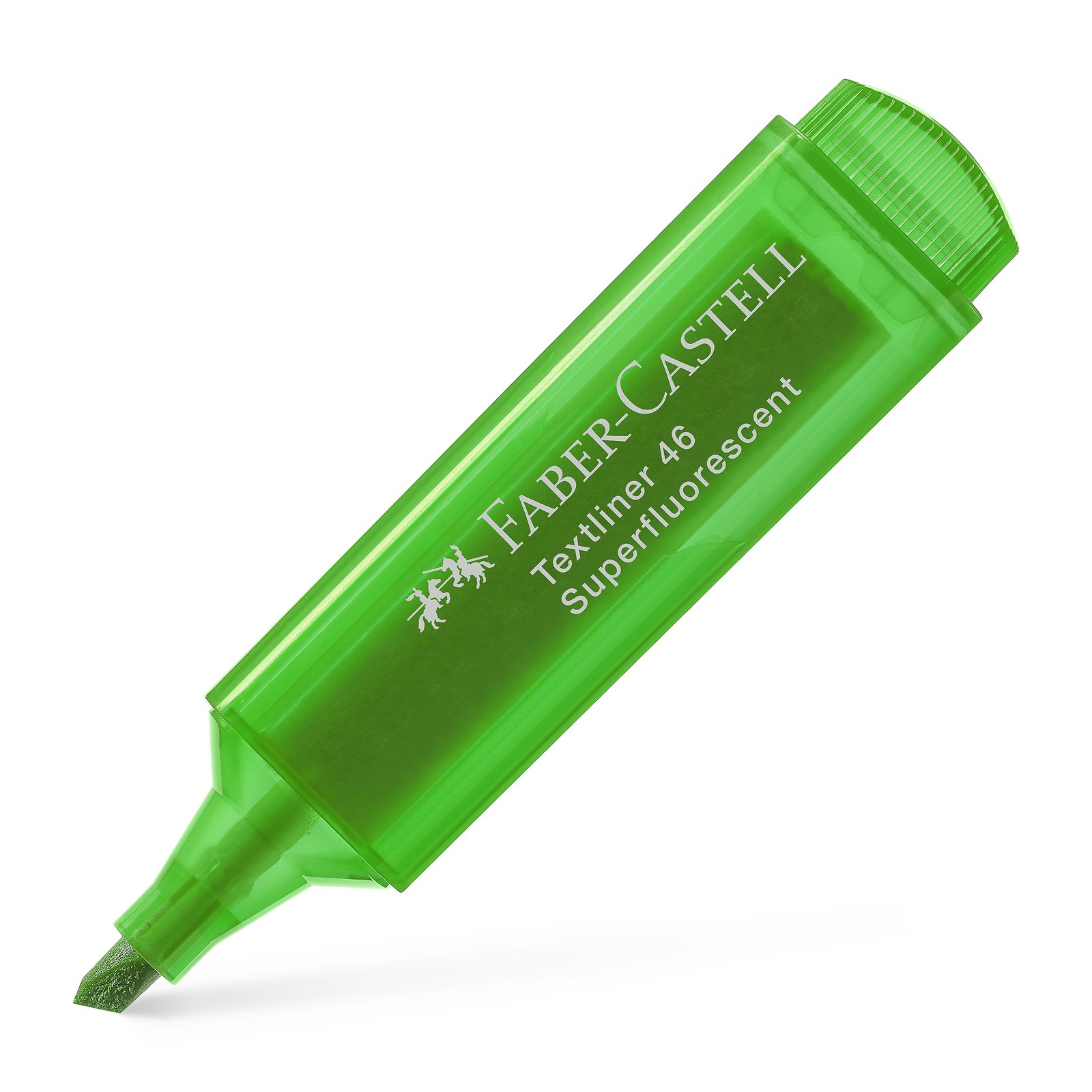 Faber-Castell 1546 Super Fluorescent Textliner - Green (Box of 10 ...