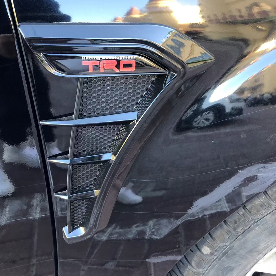 Sport TRD Black Soft TPU Side Fender Vents Air Wing Trim Accessories ...