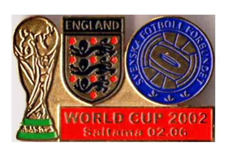 football soccer pin badge World Cup 2002 England – Sweden | eBay UK