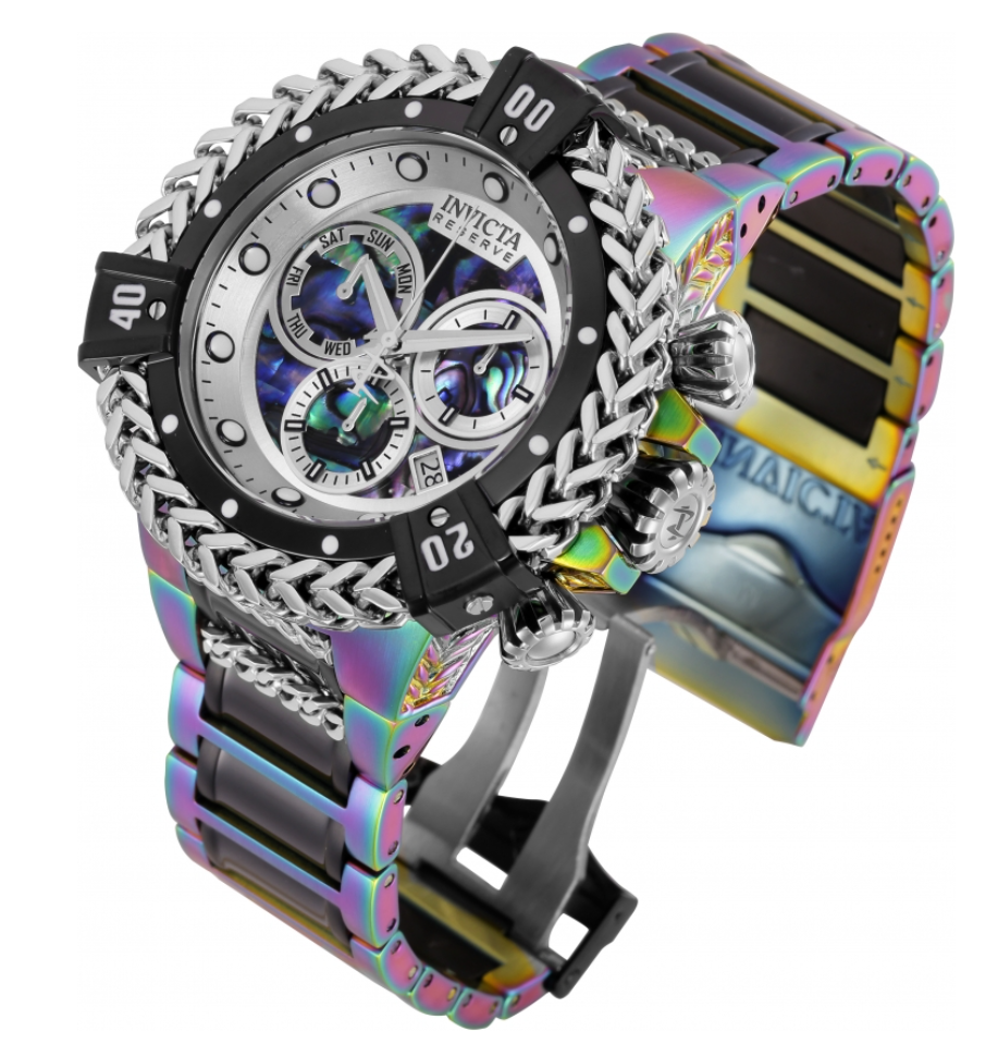 Invicta Reserve Hercules Men's 53mm Abalone Rainbow Swiss Chrono Watch ...