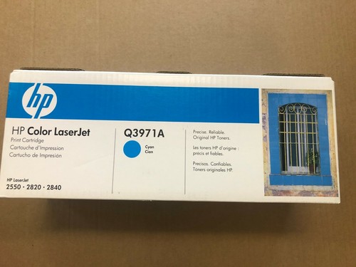GENUINE HP Q3971A CYAN Toner Cartridge NEW SEALED BOX for HP 2550, 2820 ...