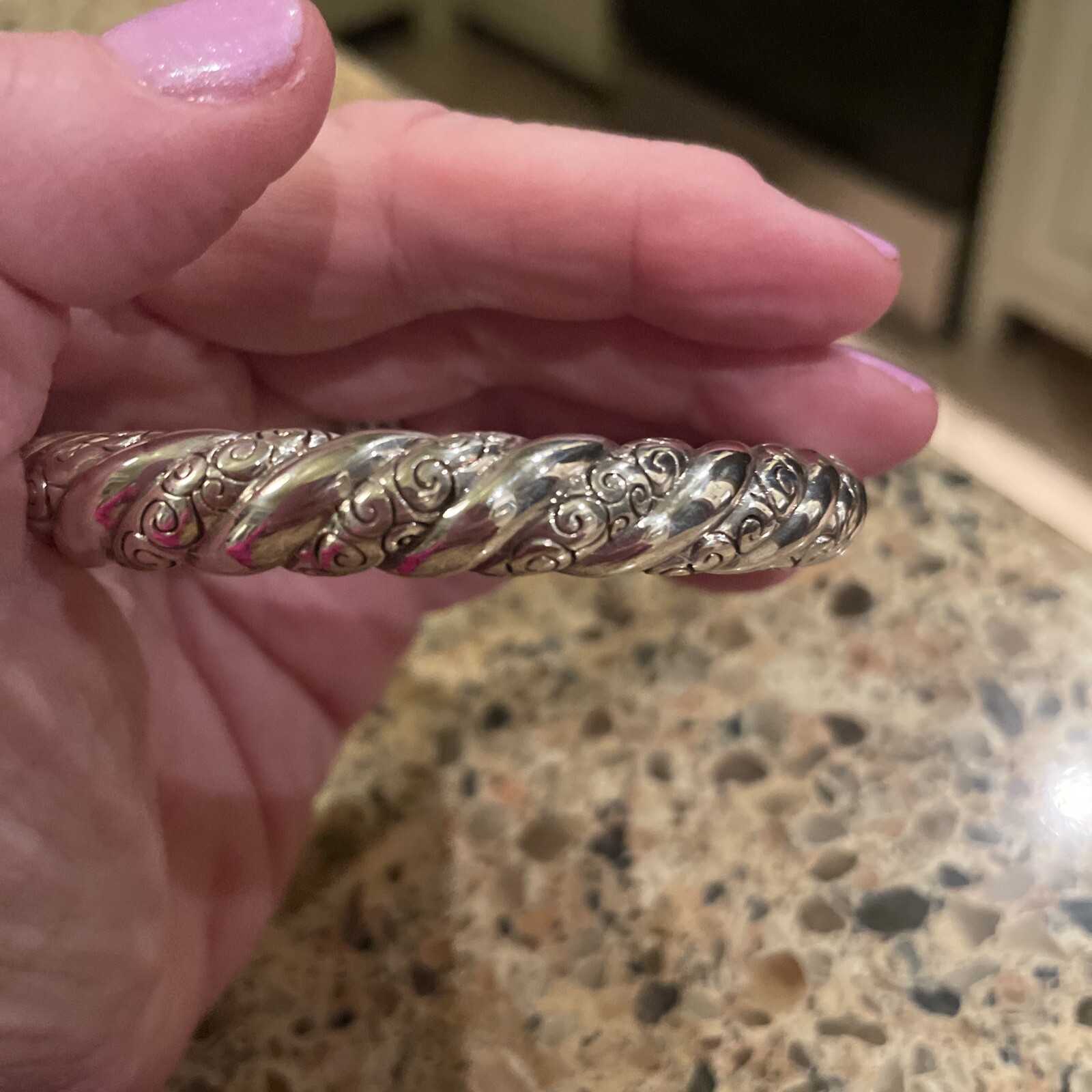 Brighton Silver Twist Magnetic Bracelet Bangle Bracel… - Gem