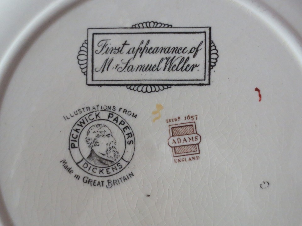 DICKENS PLATES x2 Vintage Old Curiosity Shop Octagonal Polychrome ...