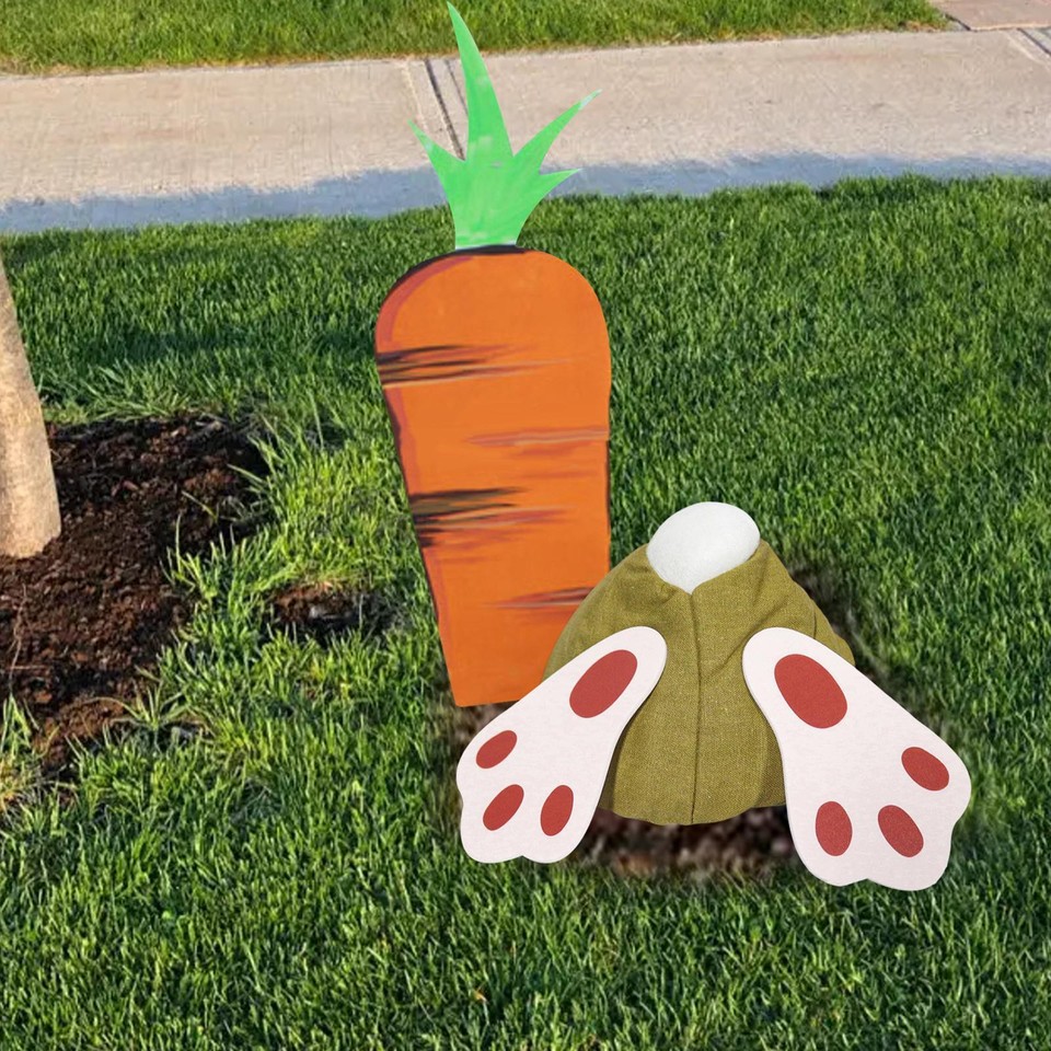 Easter Carrot Bunny, Arrange Props in The Courtyard, Carrot Rabbit ...