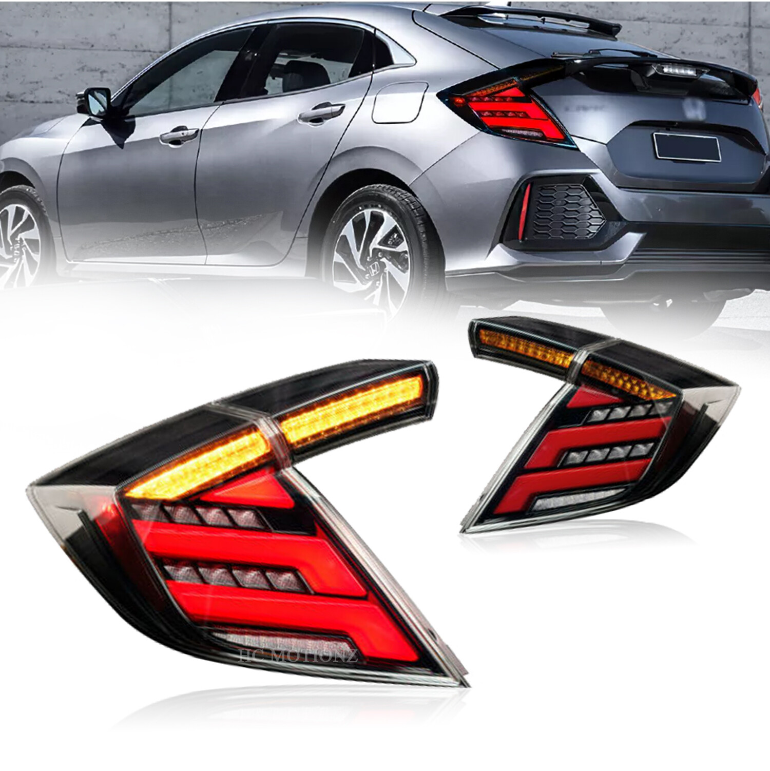 For 2017-2020 Honda Civic Hatchback FK7 FK8 LED Tail Lights LED 4pcs ...