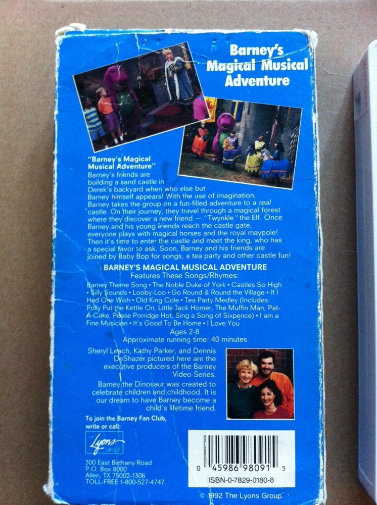 Barney Magical Musical Adventure Vhs Ebay