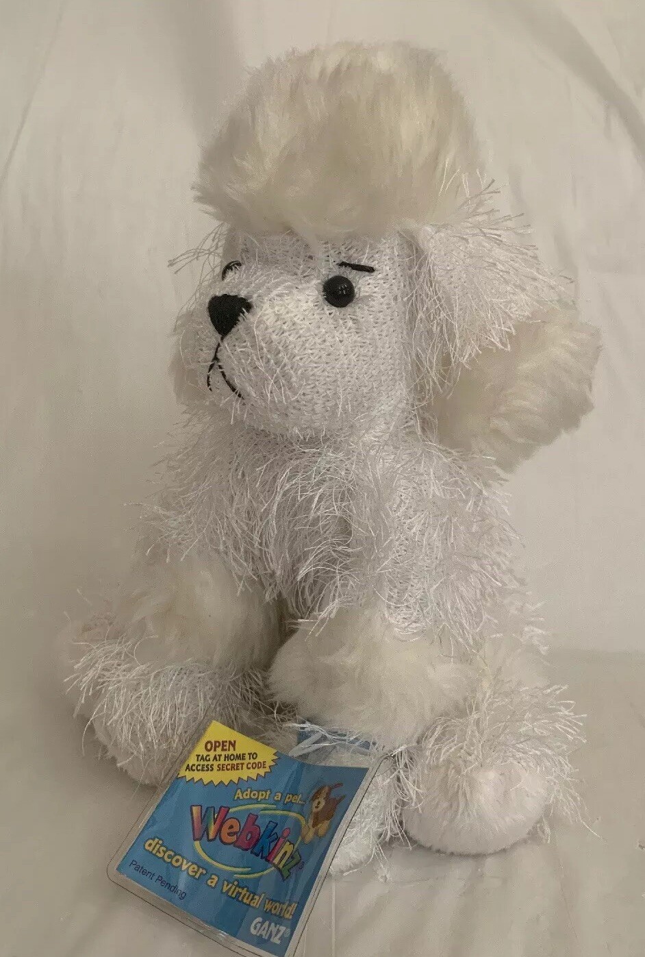 White Poodle full size 8” Webkinz Caring Valley pet w/ sealed unused ...