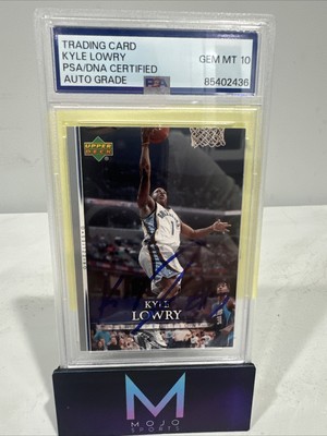 KYLE LOWRY SIGNED 2007 Upper Deck Autograph Card PSA Auto GEM MT 10 | eBay