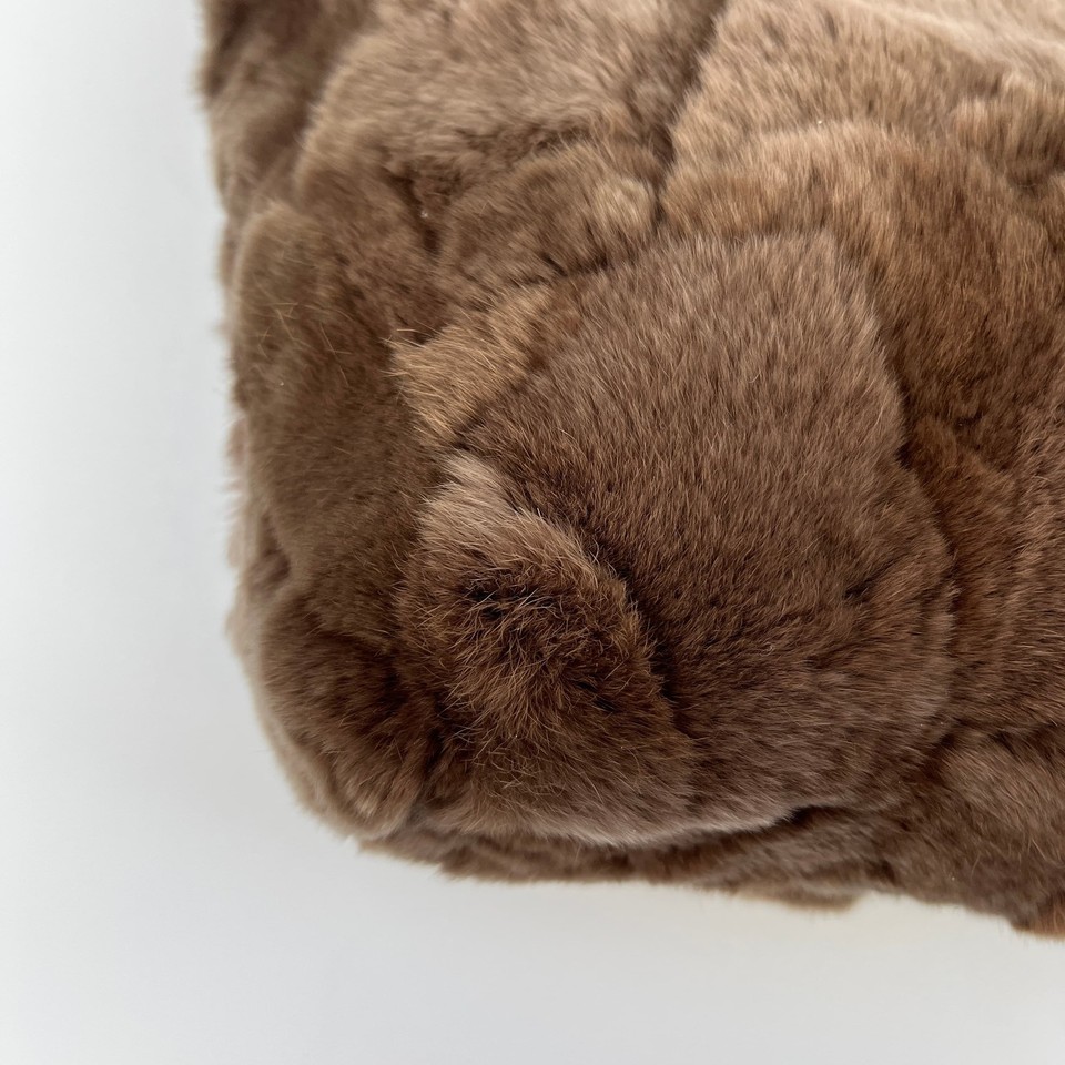 Chanel Coco Matelasse Chain Shoulder Bag Tote Brown Rabbit Fur No. 9 r0 ...