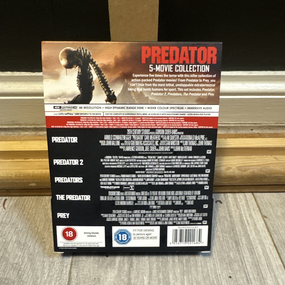 Predator 5 movie collection UHD 4K Ultra HD Bluray Blu | eBay