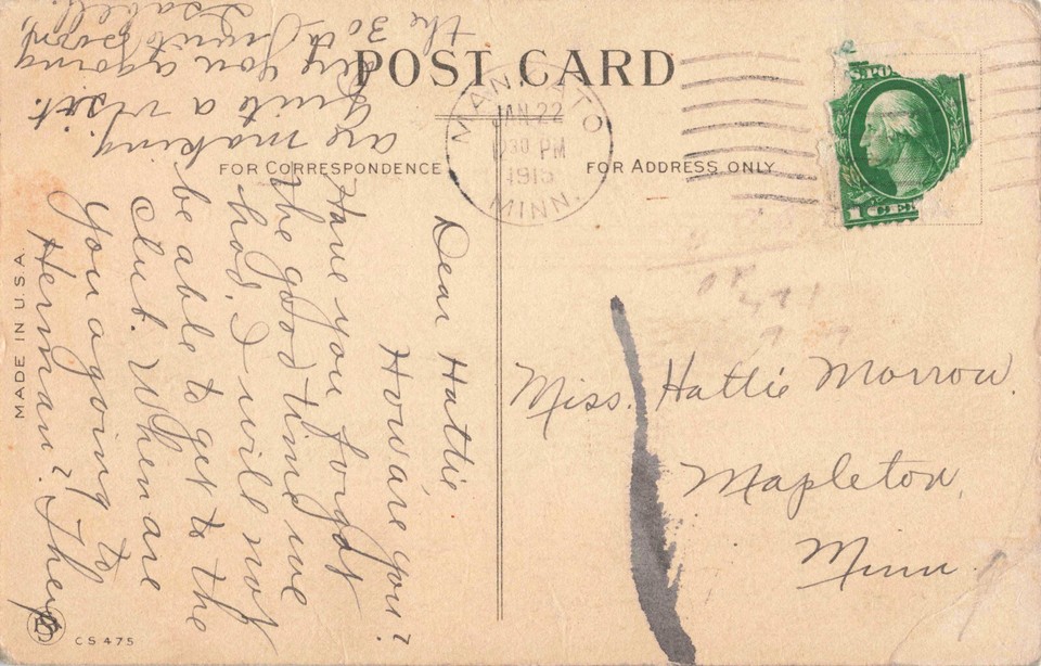 Postcard Humor Mankate Minn We Will Get Up And Dust For As Quick posted ...