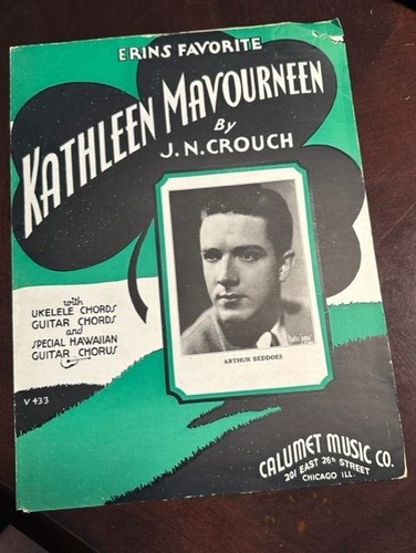 Kathleen Mavourneen Sheet Music Arthur Beddoes JN Crouch Hawaii Guitar ...