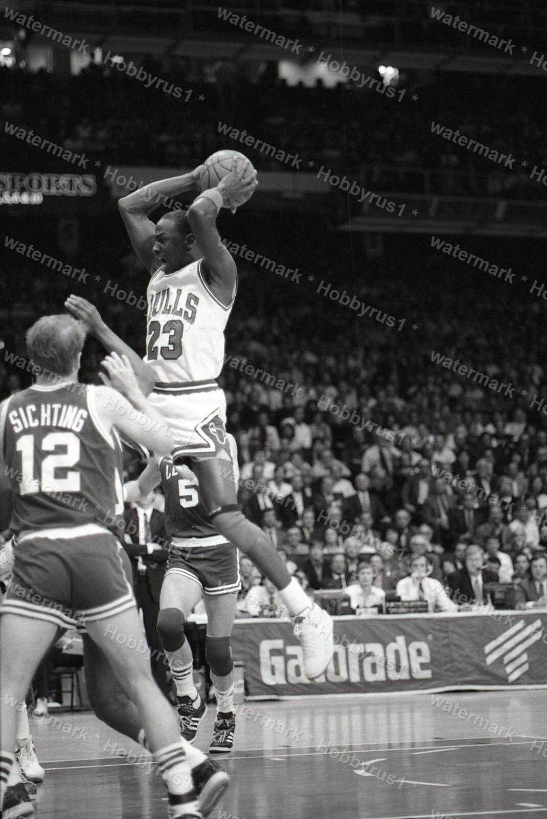 MICHAEL JORDAN 1986-87 NBA Playoffs Original 35mm B&W Negative CRYSTAL ...