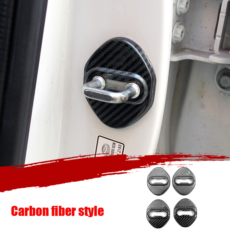 Carbon fiber Car Door Lock Protective Auto Cover For Honda 10th Civic ...
