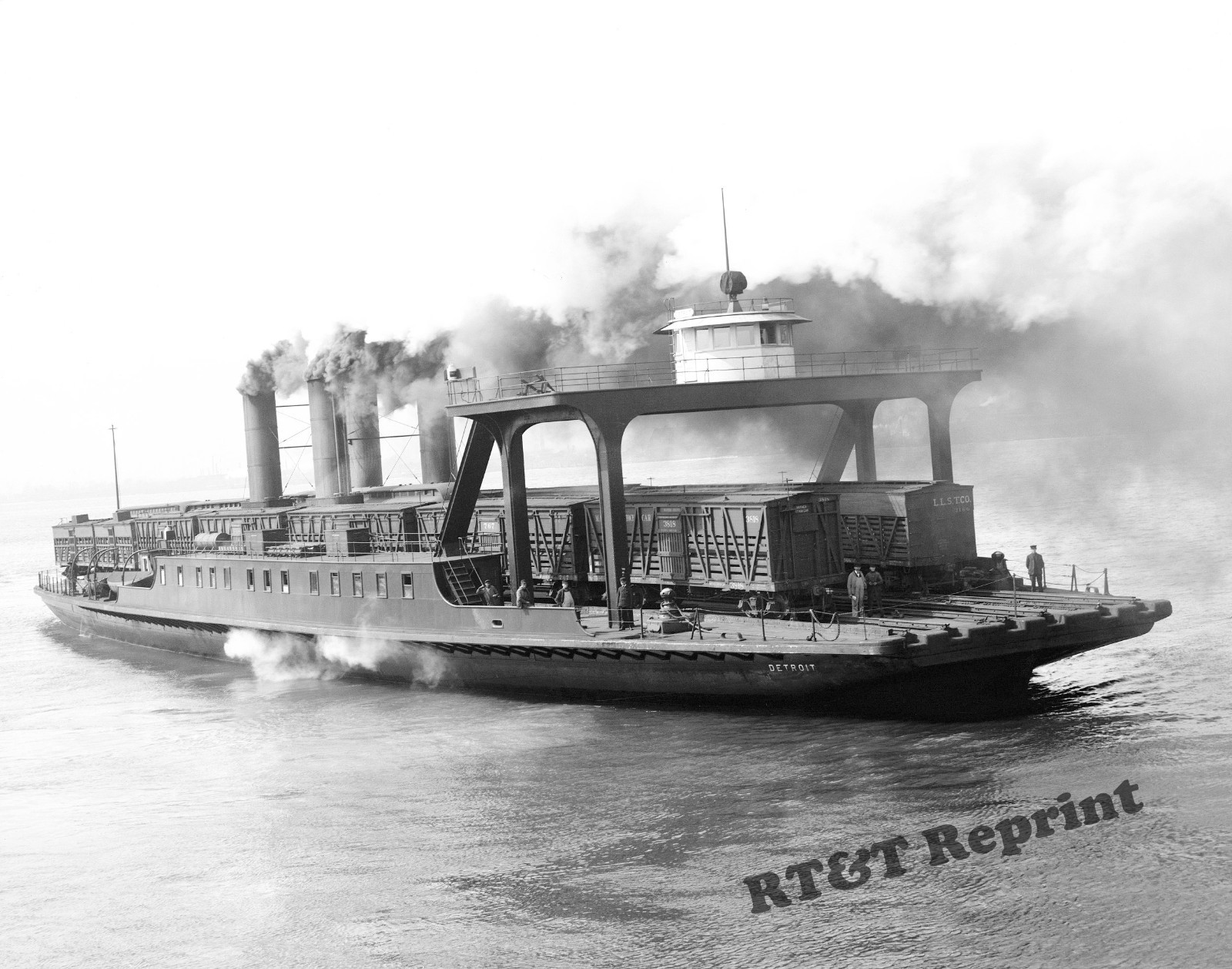 Photograph of the Train Transfer Steamship Detroit Year 1903 8x10 | eBay UK