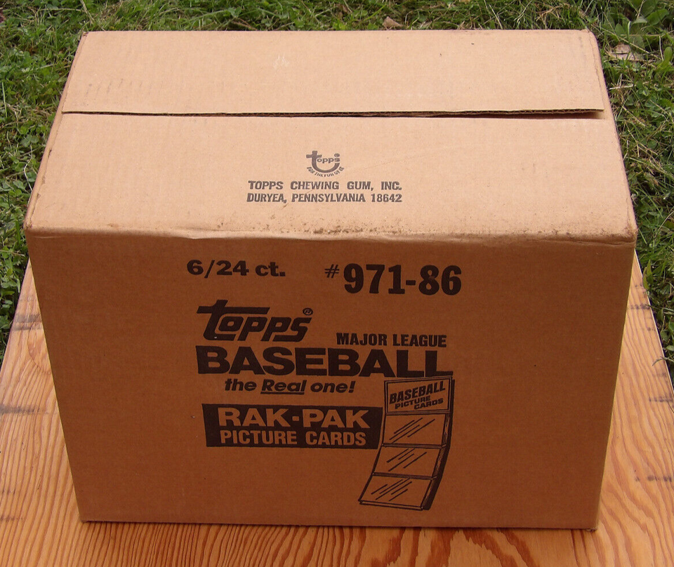 1986 Topps Baseball Rack Pack 6 Box Rak-Pak Case Sealed | eBay