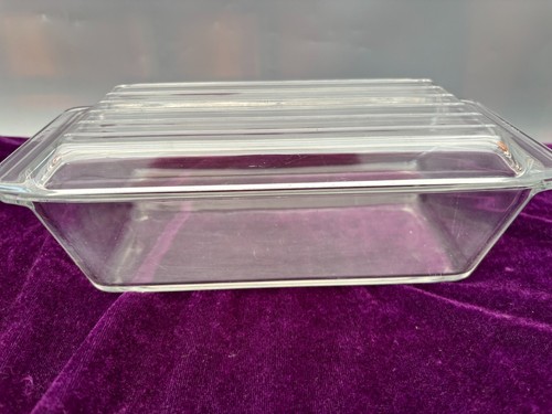 Vintage Pyrex Clear Glass rectangular Casserole roasting baking dish ...