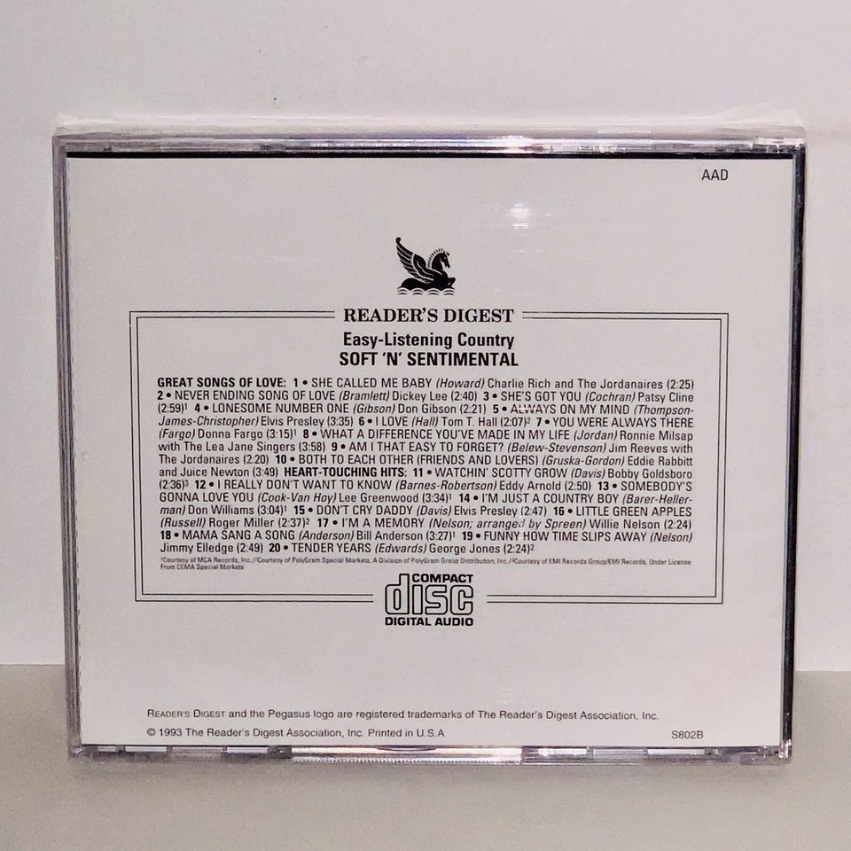 Factory Sealed Reader’s Digest Easy-Listening Country Soft ‘n ...