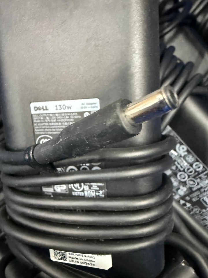 DELL Adapter Charger XPS Inspiron Precision 130W 6.67A 9TXK7 V363H ...
