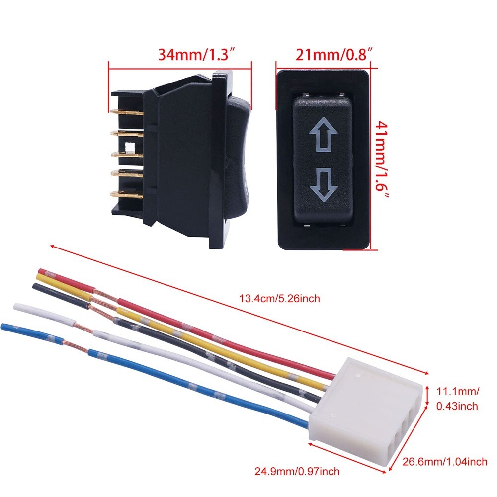 2Pcs with Wiring Harness Car Window Control Switch Car Window Switch ...