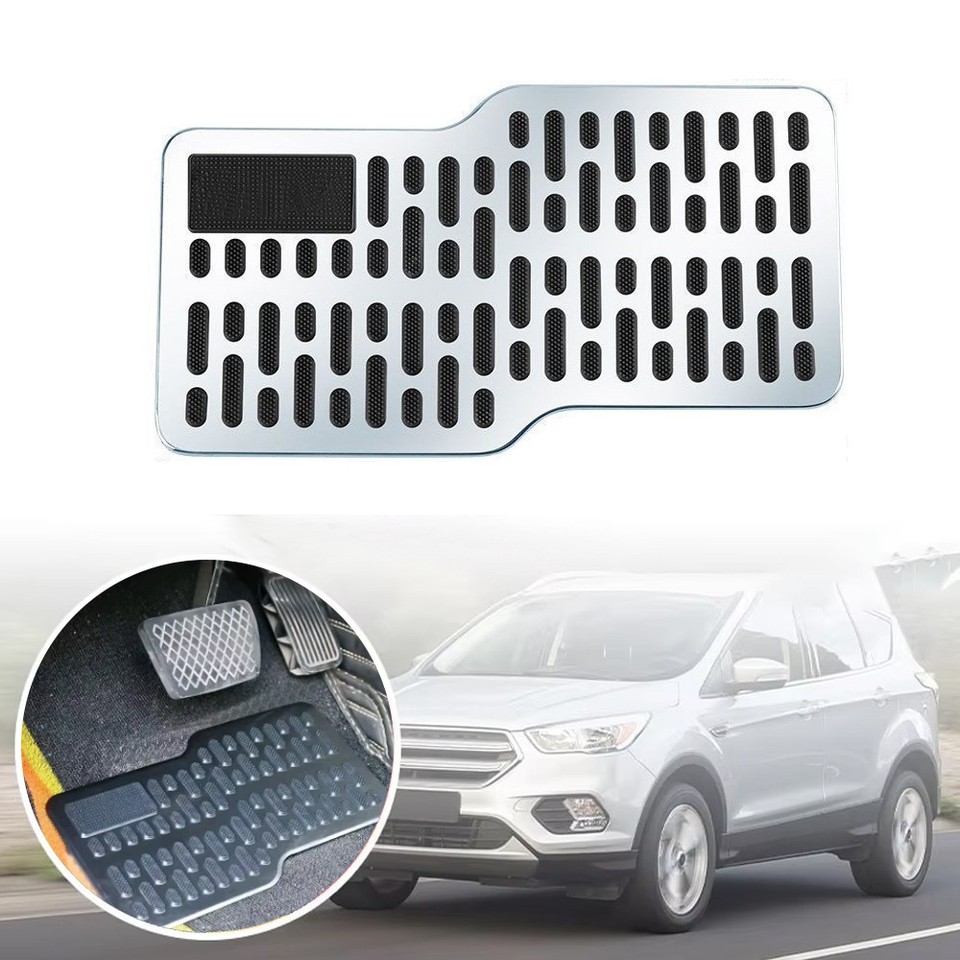 Car Interior Accessories Foot Rest Pedal Plate Non-slip Stainless Steel ...