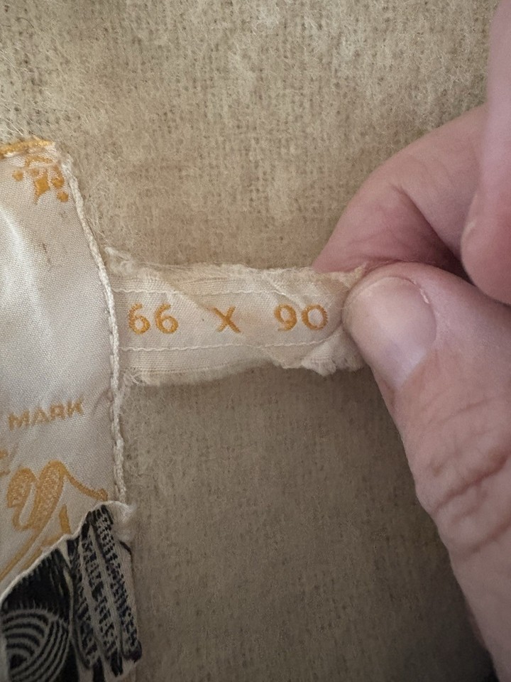 Vintage Wool Blanket Witney 100% Virgin Wool WPL 9362 66x90 Tag ...