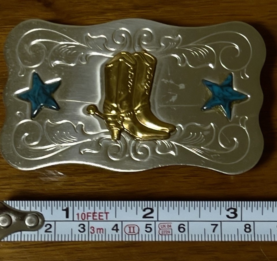 VINTAGE 1990's Chambers Belt Co Boots Stats Buckle Phoenix AZ | eBay