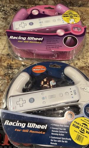 Wii Racing Wheel For Wii Remote White And Pink Total 2 New | eBay