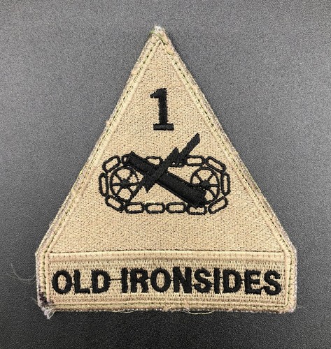 US Army 1st AD Old Ironsides Black And Grey Color Theatre Made Patch ...