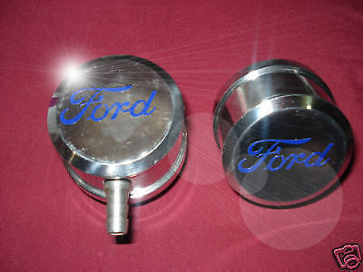 VALVE ROCKER COVER BILLET BREATHER FORD LOGO MUSTANG 302 351 BBF SBF ...