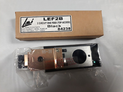 LSI MINI TRACK LIGHT 2 CIRCUIT END FEED CONNECTOR LEF2B | eBay