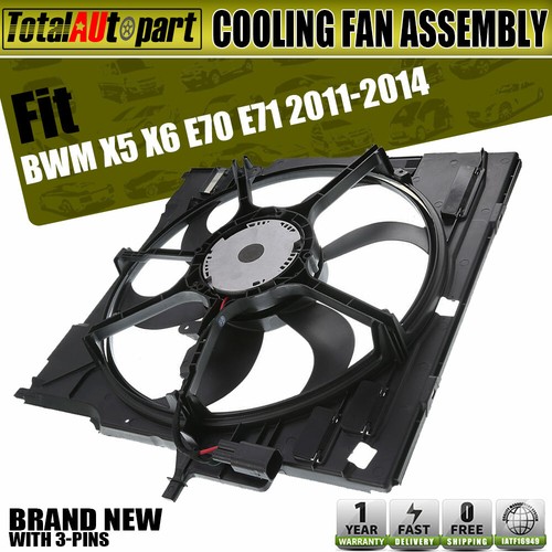 Radiator Cooling Fan Assembly w/ Brushless Motor for BMW E70 E71 X5 X6 ...