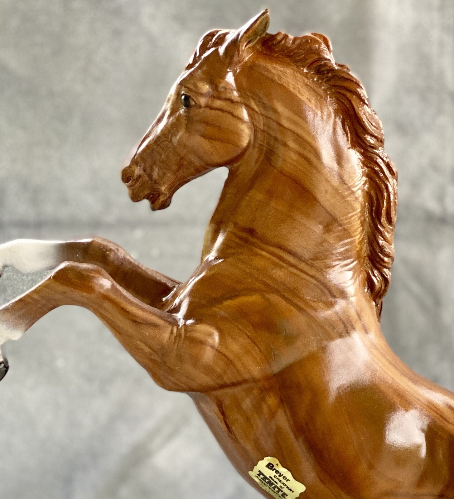Breyer Vintage Woodgrain Fighting Stallion REPLICA Tenite Sticker CM ...