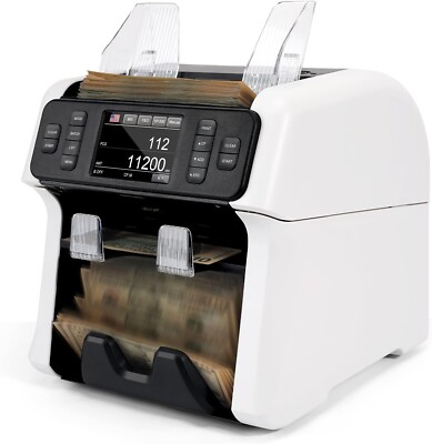 Nucoun VS-75 Mixed Denomination,2 Pockets Money Counter Sorter ...