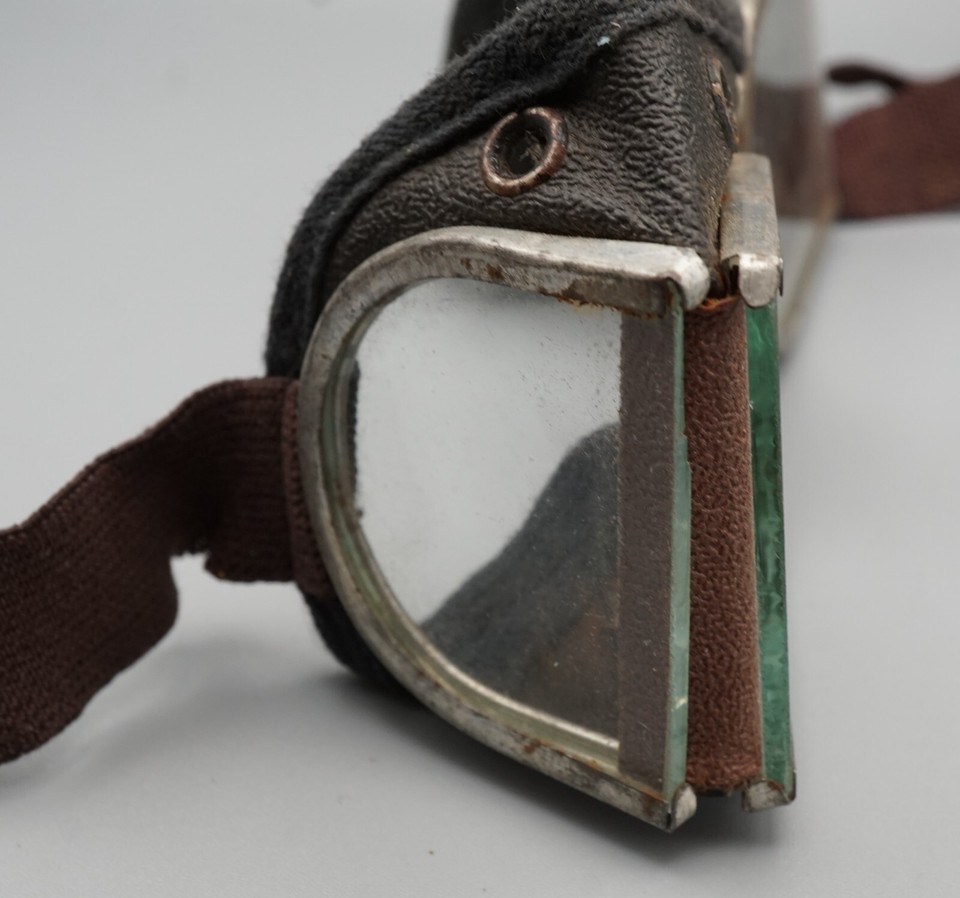 WWI Army Air Service Pilot's Goggles Protective Eye Glasses | eBay