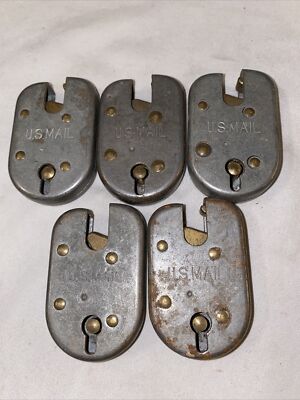 Vintage Lot Of 5 US Mail Post Office Locks Bag Padlocks | eBay