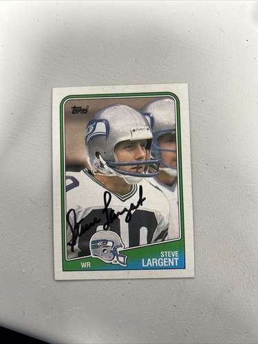 1988 Topps Steve Largent Football Card #135 Autograph | eBay