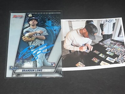Brandon Lowe Tampa Bay Rays Autographed Signed 2019 Bowman's Best ...