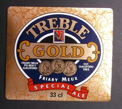 New Beer label Friary Meux Treble Gold Special Ale Guildford BL049 | eBay