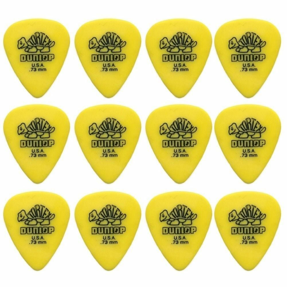 12 x Dunlop Tortex Standard 0.73mm Yellow Guitar Picks | eBay Australia