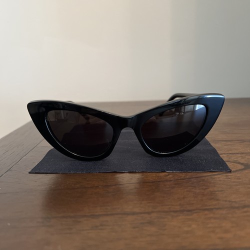 Saint Laurent SL 213 LILY Black Cat Eye Women's Sunglasses 52mm 21mm ...