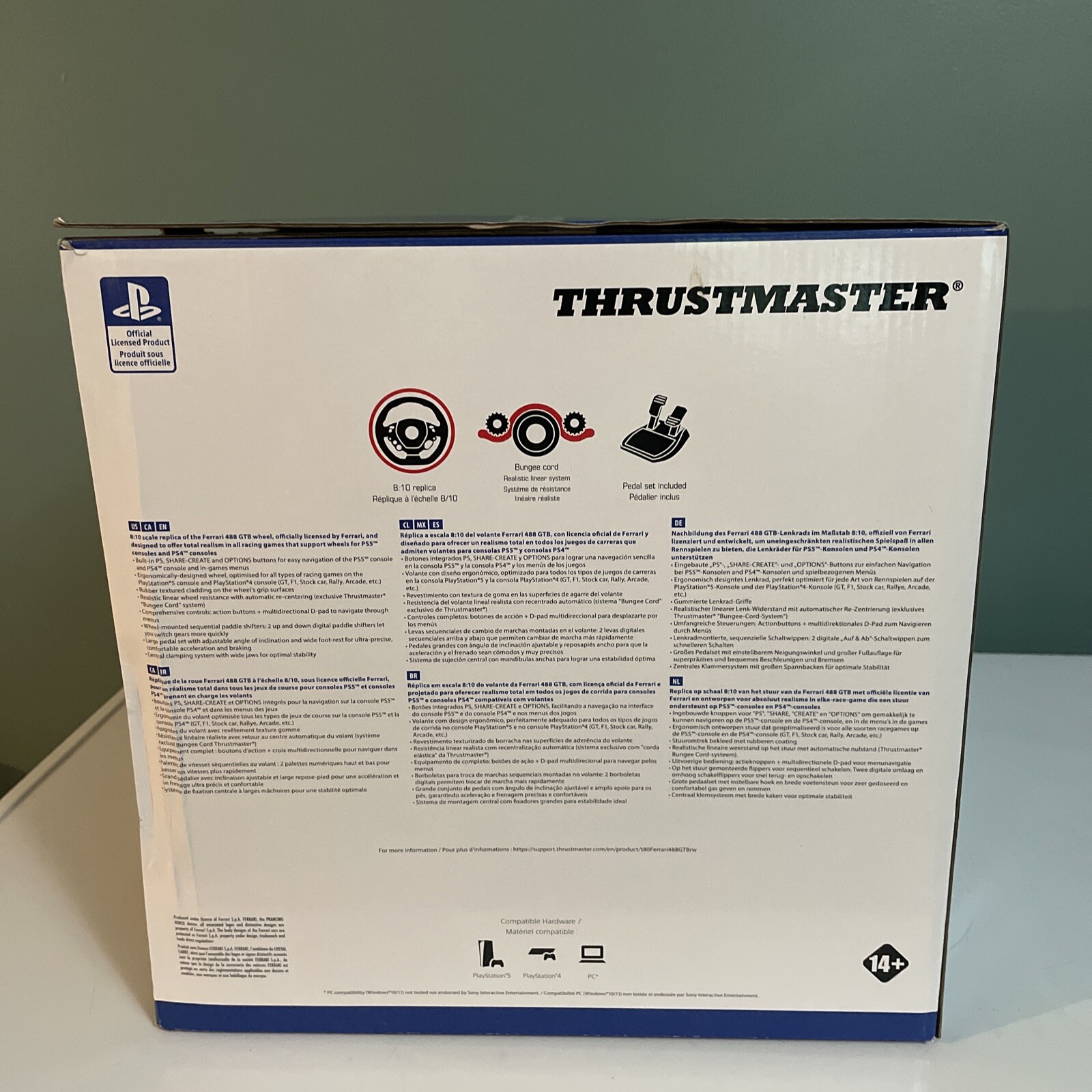 Thrustmaster T80 Ferrari 488 GTB Edition Racing Wheel - Black for sale ...