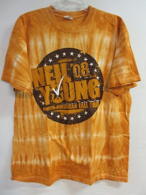 NEIL YOUNG OFFICIAL MERCH N.A. FALL TOUR 2008 CONCERT MUSIC SHIRT EXTRA ...