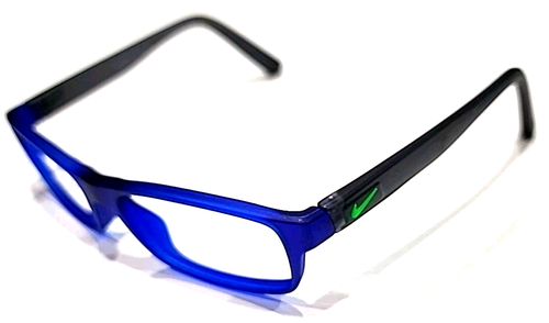 Nike 5090 407 Blue Black Kids Boys Rectangle Eyeglasses Frame 47-14 130 ...