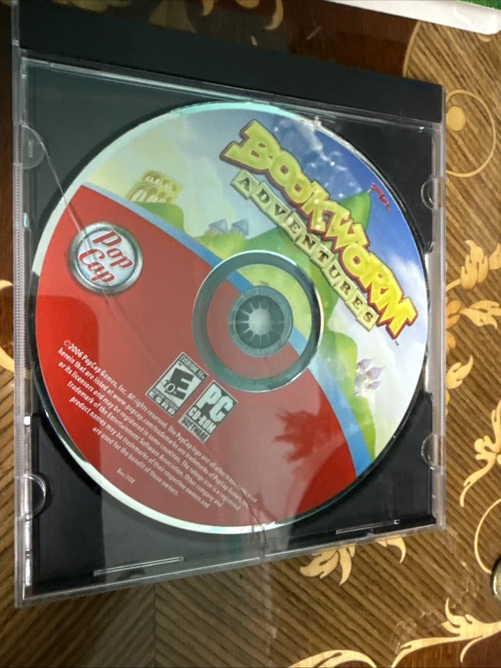 Pop Cap BOOKWORM ADVENTURES Computer Word Game (PC CD-ROM 2006) *READ ...