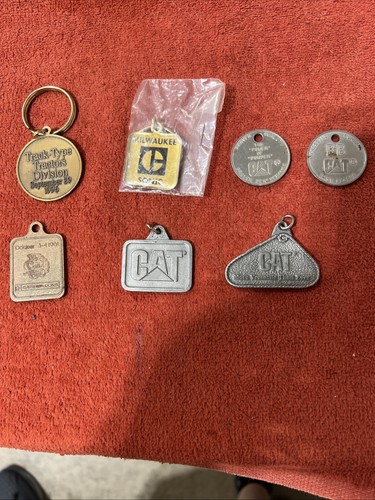 Vintage CAT Caterpillar Tractor Key Chains Lot Of 7 | eBay