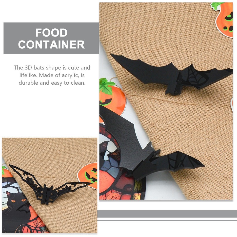 4pcs Halloween 3D Bats Decoration Bat Standing Signs Table Decor ...
