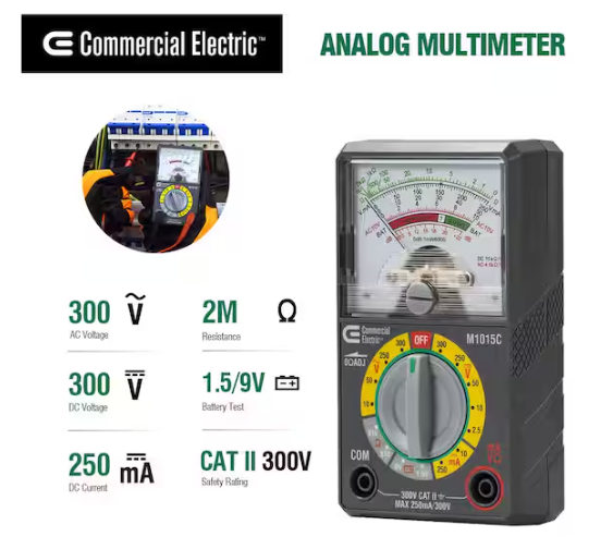 Commercial Electric Analog Multimeter #M1015C | eBay
