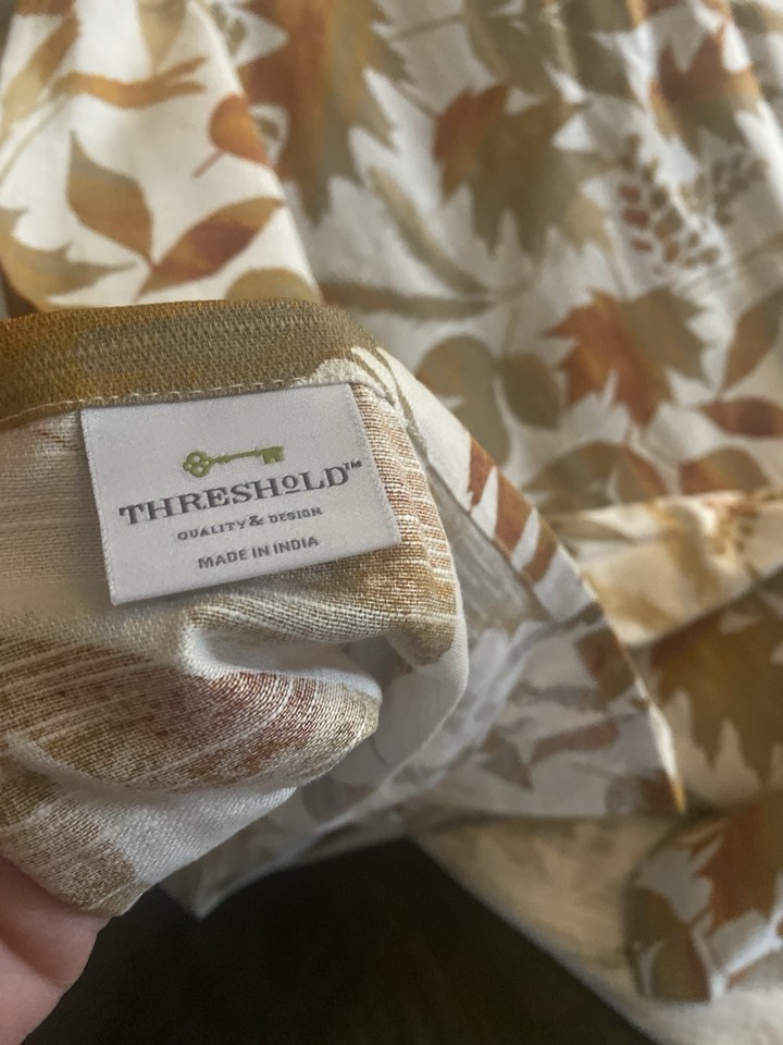 Threshold Designed Tablecloth 60x104, Neve Used, India, Cotton | eBay